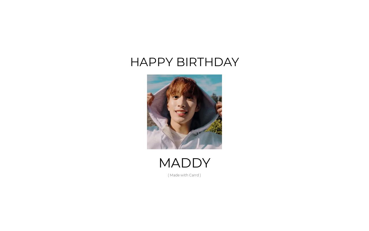 happy birthday maddy!